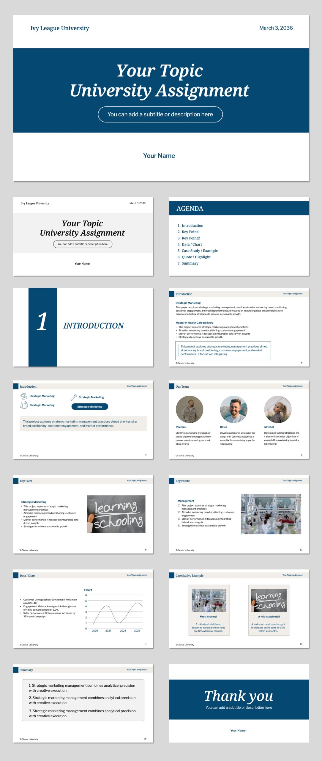 Minimal Design Free University Assignment Presentation (18 slides) | No ...